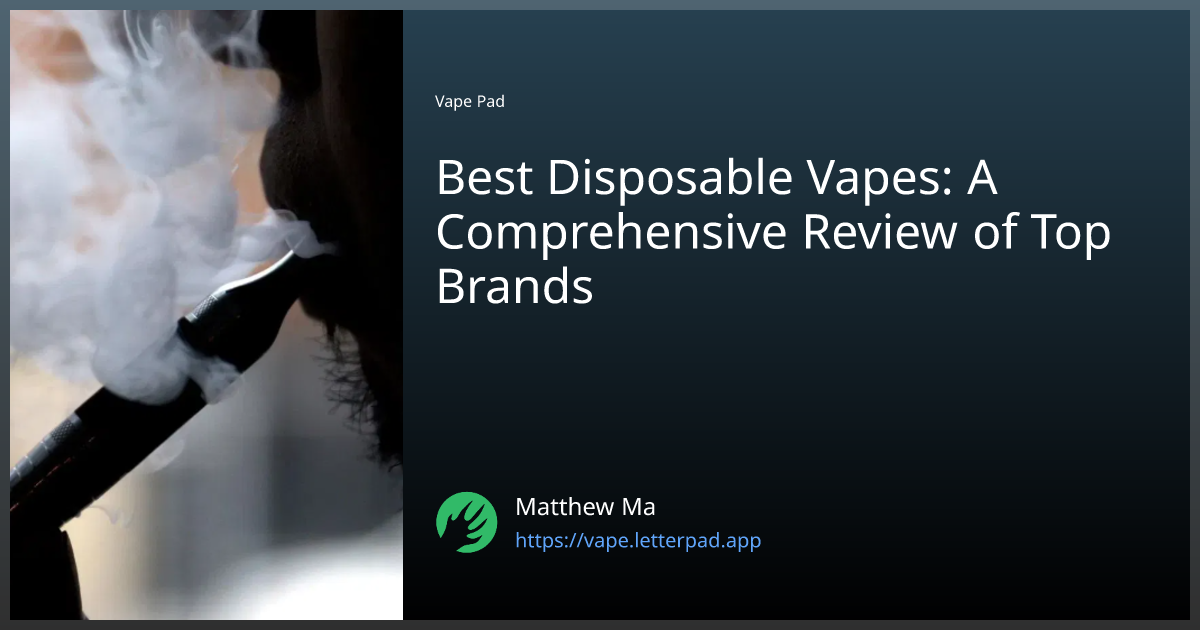 Best Disposable Vapes: A Comprehensive Review of Top Brands | by Matthew Ma